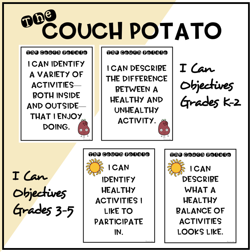 The Couch Potato | Healthy vs Unhealthy Choices Activities – Counseling ...